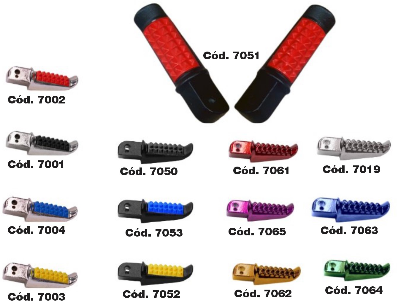 Pedaleira Traseiro modelo Pirâmide - Kip Motopeças